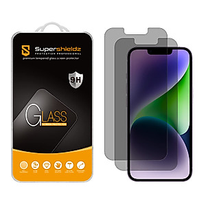 Supershieldz (2 Pack) (Privacy) Anti Spy Screen Protector Designed for iPhone 16e/14/13/ 13 Pro (6.1 inch) Tempered Glass, Anti Scratch, Bubble Free