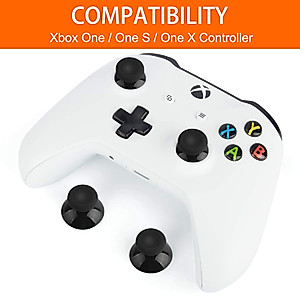 Sainwora 10 Pcs Thumbstick Replacement Kit for XBOX ONE/Xbox ONE S /PS4 Controllers Includes 4 Pack Black Analog Grip,T8/Phillips Screwdriver