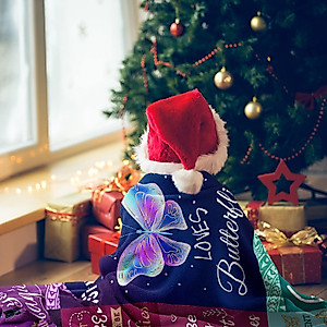 Loxezom Butterfly Gifts for Women Teen Girls, Butterfly Decor, Butterflies Gifts for Women, Butterfly Blanket Unique, Best Gifts for Butterfly Lovers, Butterfly Memorial Gifts Throw Blanket 60" x 50"