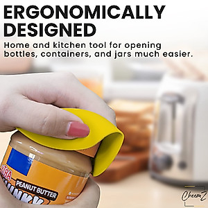 CheemZ ALL NEW 8pcs Macaron Colours Series Silicone Jar Gripper Pads - Jar Opener Gripper Pads for Easy Bottle Lid Opening - Non Slip and Colorful Jar Lid Openers - 4.9Inches