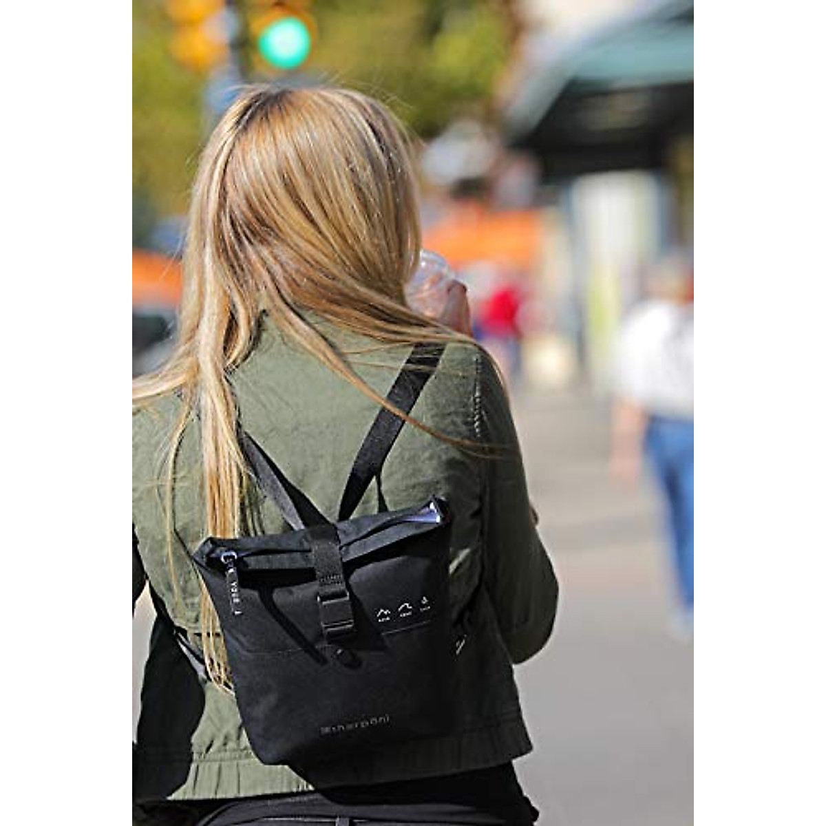 Sherpani Eiko, Mini Backpack with Coin Purse, Convertible Backpack Purse, Small Crossbody Bag, Stylish Shoulder Bag, Small Cross Body Purse, Christmas Gifts for Women (Black)
