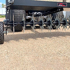 Brinly SAT2-40BH-P Tow Behind Spike Aerator with Transport Wheels, 40"