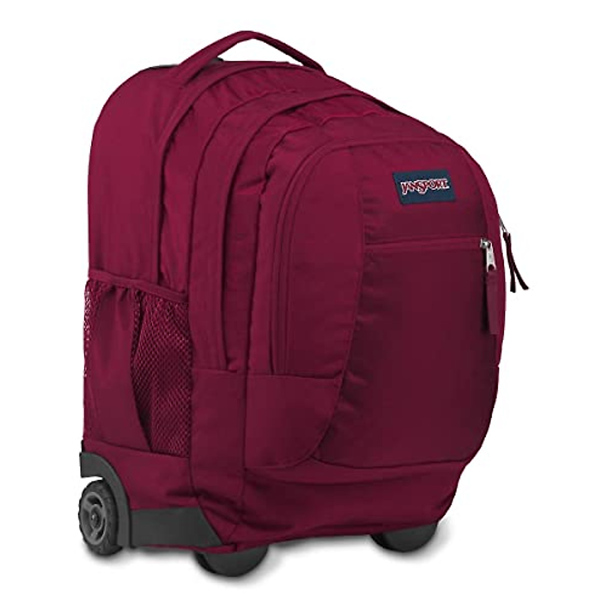 JanSport Driver 8 Rolling Backpack and Computer Bag - Durable Laptop Backpack with Wheels, Tuckaway Straps, 15-inch Laptop Sleeve - Premium Bag Rucksack -Russet Red