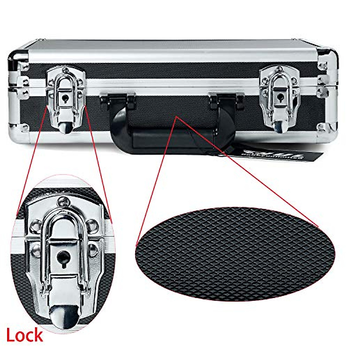 HUL 16in Two-Tone Aluminum Case with Customizable Pluck Foam Interior for Test Instruments Cameras Tools Parts and Accessories