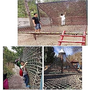 EkiDaz HXRW Rope Net Climbing Net for Kids Protective Safety Net Portable Rope Net for Outdoor Treehouse Playground Playground Sets for Backyards (Size : 4 * 7m(12.12 * 21.21ft))