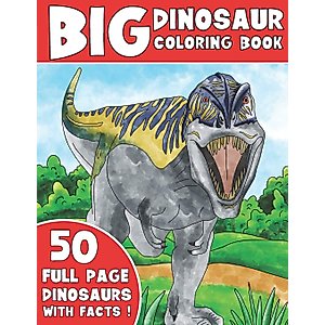 THE BIG DINOSAUR COLORING BOOK: Jumbo Kids Coloring Book With Dinosaur Facts