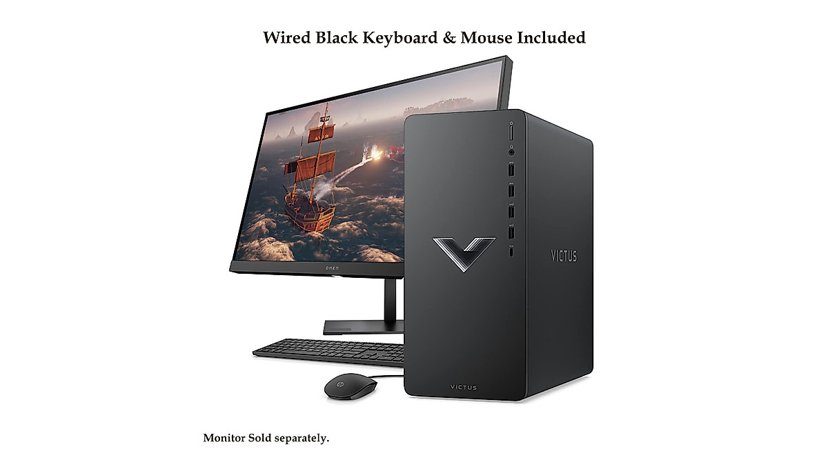 HP Victus 15L Gaming Desktop - AMD Ryzen 7, 64GB RAM