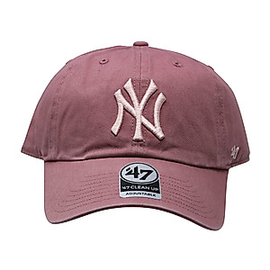 '47 MLB New York Yankees Brand Clean Up Adjustable Cap, One Size, Muave