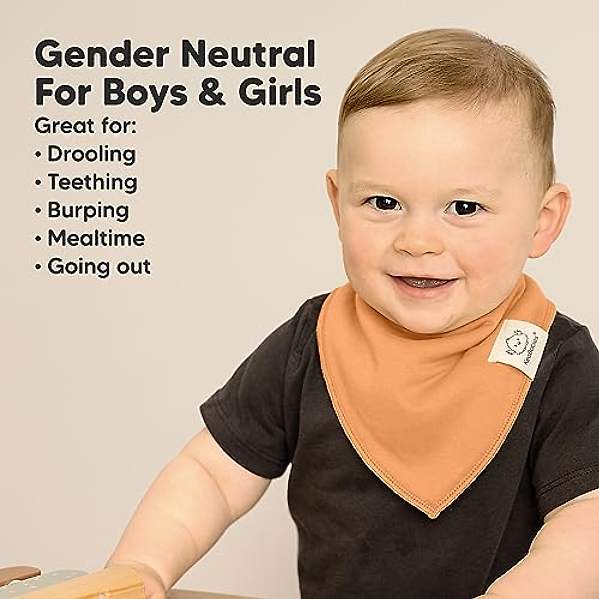 8-Pack Organic Baby Bandana Drool Bibs for Girls - Super Absorbent Baby Bibs for Baby Girls, Baby Boys, Soft Cotton Bandana Bibs, Baby Drool Bib, Teething Bibs for Infant, Toddler, Bib Girl (Mauve)