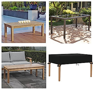 Ziewee Outdoor Coffee Table Cover Waterproof 48" L x 32" W x 12" H Rectangular Outdoor Table Cover Patio Furniture Cover for Dinning Furniture Picnic Coffee Tables Chairs and Sofas 120x80x30cm