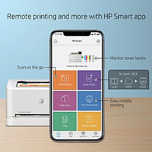 HP Color LaserJet Pro M255dw Wireless Laser Printer, Remote Mobile Print, Duplex Printing, Works with Alexa (7KW64A)