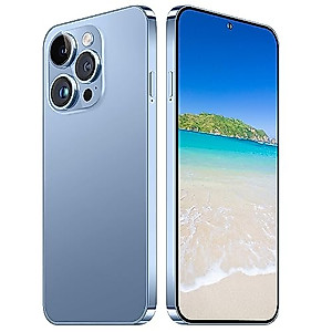RAYPUR New i15 Pro Max Cellphones, 7.3Inch Telefone, 6800mAh, 16 1TB Smartphone, 4G/5G Unlock Mobile Phones, 72 Million 108 Million Pixels,Blue-1TB