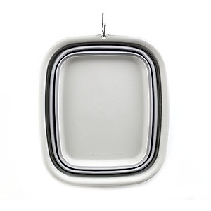 SAMMART 9.45L (2.5 Gallon) Collapsible Tub - Foldable Dish Tub - Portable Washing Basin - Space Saving Plastic Washtub (Grey, M)