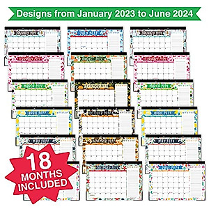 Doodle Large Desk Calendar 2023-2024 Calendar Desk Pad - 18 Month Calendar For Desk Calendars 2023-2024, 2023 Desk Planner 2023 Desk Calendar 11x17, Large Calendar 2023-2024 For Wall Calender 2023