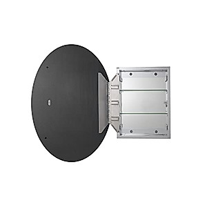 Croydex Davenport Oval, Recessed or Surface Mount, Hang 'n' Lock Easy Installation Medicine Cabinet, 21W x 31H, Aluminum