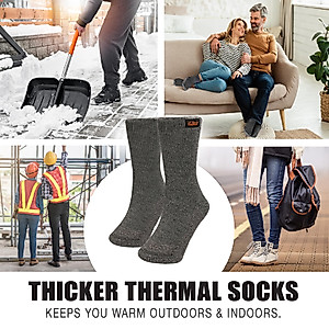 35° BELOW Thermal Insulated Socks for Men and Women, Designed with Soft Aluminized Loops to Keep Feet Warm and Cozy, 3 Pair Grey Small/Med