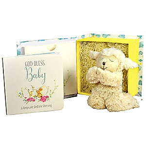 Tickle & Main Baby Praying Musical Lamb and Prayer Book Gift Set in Keepsake Box, Baptism Gifts for Girls & Boys