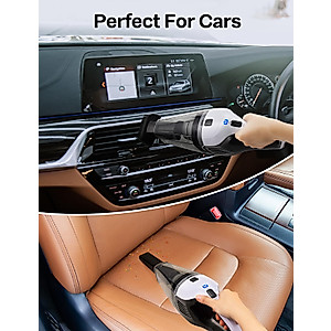 Handheld Vacuum Cleaner, Powerful Suction Portable Lightweight Hand Held Vacum Cordless with 25-30Mins Long Runtime Rechargeable Battery Quick Charge for Home Car Carpet Stairs Pet Hair Deep Cleaning