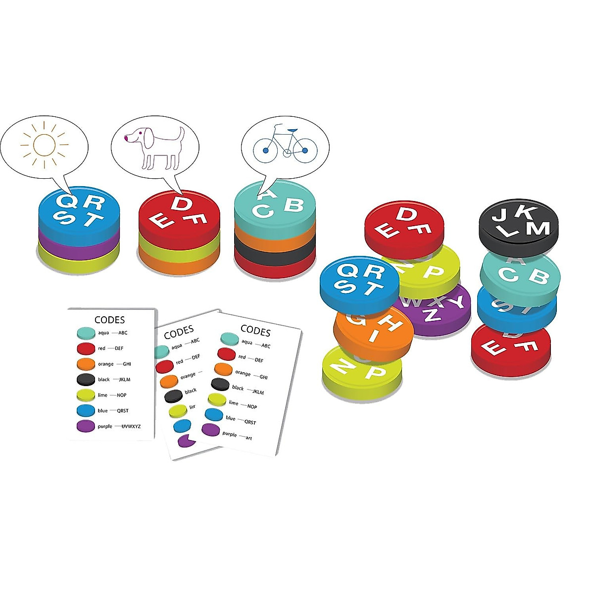 AMIGO Code Stack! — Crack The Code Family Word Game with 4 Games in 1 for Up to 8 Players