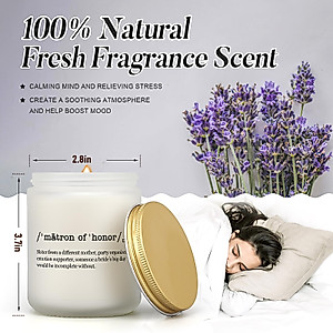 Matron of Honor Gifts, Maid of Honor Gifts Matron of Honor Proposal Bridesmaid Gifts for Wedding Day, Will be My Matron of Honor Candle Gifts from Bride, Lavender Scented Candle