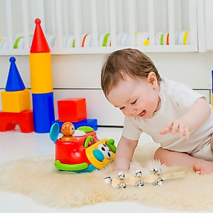 Eioflia Children Wooden Stick 13 Jingle Bell Wood Hand Shake Bell Instrument Rattles Toy Wooden Rattle Kids Wooden Stick 13 Jingle Bell Hand Shake Bell Instrument Rattles Kids Tpys Christmas