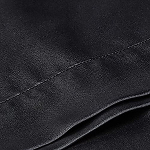 BEDELITE Satin Silk Body Pillow Pillowcase for Hair and Skin, Premium and Silky Black Long Body Pillow Case Cover 20x54 with Envelope Closure