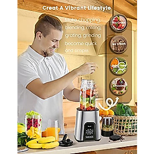 VEWIOR 20 Pieces Smoothie Blender for Shakes and Smoothies, 1000W Blenders for Kitchen, Protein Drinks, Bullet Personal Blender with 2 * 22Oz Smoothie Cups with Lids