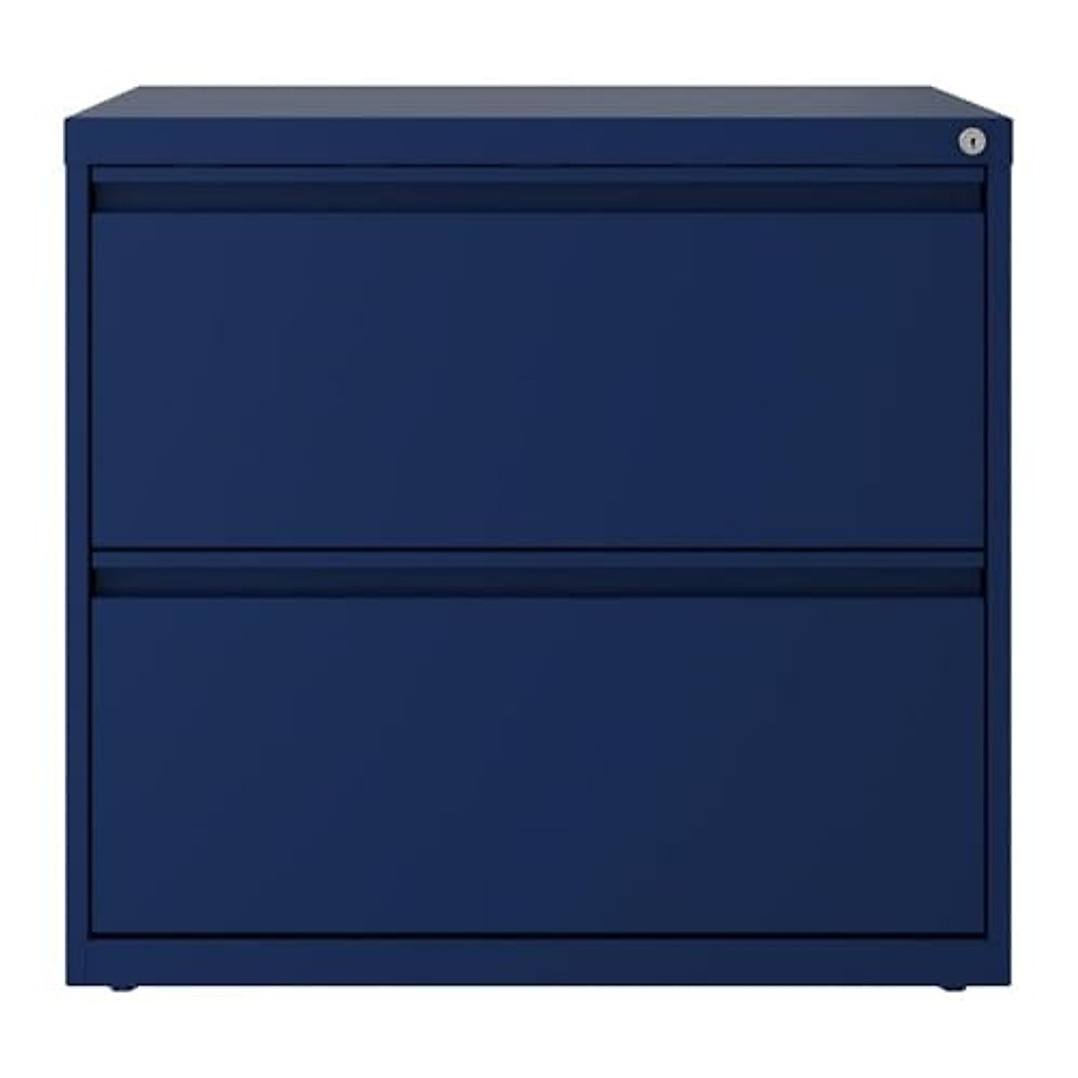 Hirsh 30" W 2 Drawer Metal Lateral File Cabinet Set Navy with Front to Back Rails, Fully Assembled