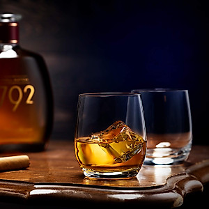 Godinger Double Old Fashioned Whiskey Glasses, Rocks Glasses, Glass Beverage Cups, European Made - 12oz, Set of 4