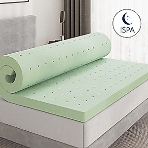 Novilla Mattress Topper Queen, High Density 4 Inch Memory Foam Mattress Topper with Gel Infusion for Pressure-Relieving & Cooling, Medium Soft Queen Mattress Topper, Airflow Design