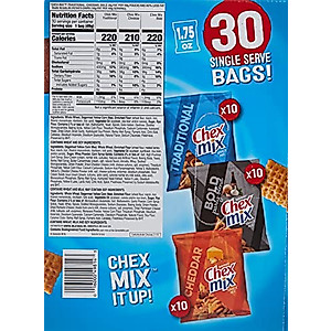 Chex Mix Classics Snack Mix, 1.75 Ounce (Pack of 30)