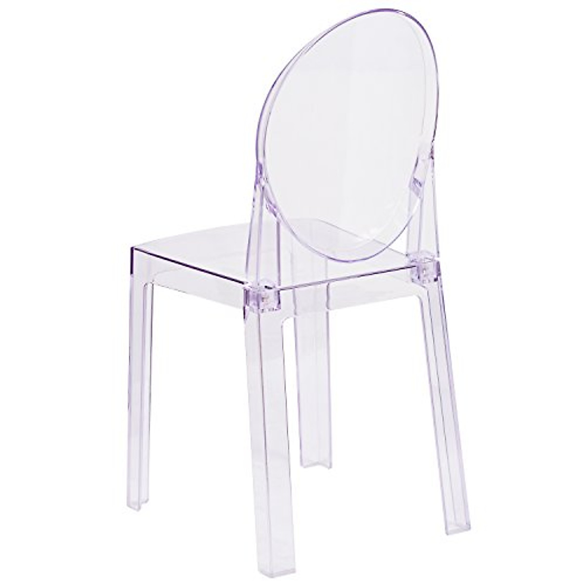 Flash Furniture Revna 4 Pack Revna Ghost Chair with Oval Back in Revna Transparent Crystal