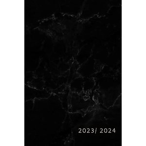 2023 – 2024 Financial Year Diary, Week to View, Month to Month Planner, Black Marble A5 Design