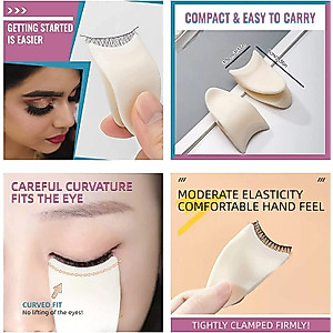 False Eyelash Applicator Tool Eyelash Tweezer Eyelash Clip Clamp Women Makeup Fake Eyelashes Auxiliary Clip Cosmetic Tool for Beginners, Eyelash Tweezers for False Lashes, Eyelashes Buddy Kit 1 Pack