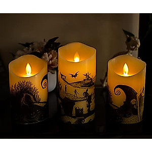 Disney Nightmare Before Christmas LED Flickering Flameless Candles | Set of 3