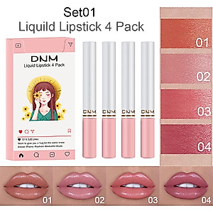 16Pcs Mini Matte Waterproof Liquid Cigarette Lipstick Set Kit, 16 Colors Litte Smoke Tube Red Matte Matt Velvet Lipstick Lip Gloss Stain Set for Women Girls Long Lasting 24 Matt Liquid Lipstick+Set
