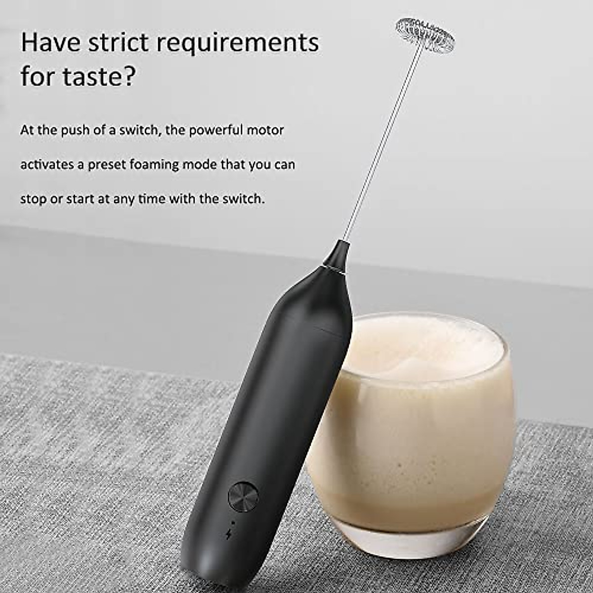 GOGOLIN Electric Milk Frother Handheld with 500mAh Type-C rechargeable Design Foam Maker, Coffee Hot Chocolate Egg Whisk Drink Mixer Mini Blender