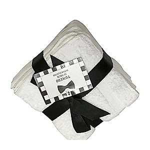 Household Bargains 10 Pack Tuxedo Wash Cloths Washcloths