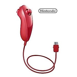 Nintendo Red Nunchuk for Wii U / Wii (Renewed)