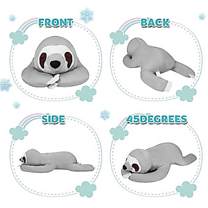 My OLi 24'' Sloth Cooling Stuffed Animal Pillow Coolable Stuffed Sloth Pillow Soft Chill Plush Hugging Pillow Plush Toys Gift for Kids Adults
