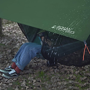 13 Foot Rain Fly for Hammock –Light Weight, Diamond-Ripstop Polyester Hammock Rainfly- 2000 PU Waterproof Eno Rain Cover– Rainfly Backpacking Tarp (13 Foot Rectangle)