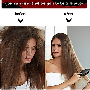 Geiserailie Hair Brushes, 2 Pieces Boar Bristle Hair Brushes with Nylon Quill, Natural Bristles Hair Extensions for Women, Men and Kids, Promotes Smooth and Healthy Hair Growth