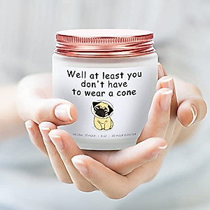 Funny Get Well Soon Gifts for Women or Men, at Least You Don’t Have to Wear A Cone, Wellbeing, Recovery Feel Better Gifts for Friend, Mom, Daughter, Sister, Wife, Girlfriend, Lavender Scented Candle