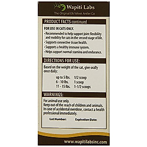 Wapiti Labs Inc Cat ReVitalize Formula Pet Supplement, 15gm