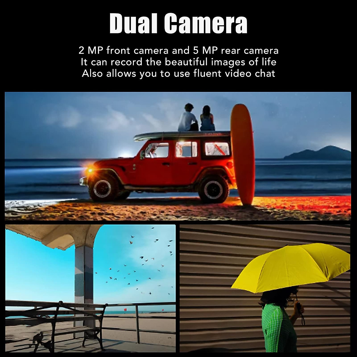 AMONIDA Tablet, Dual Camera Long Battery Life 2GB RAM 32GB ROM OctaCore Processor 8.0 Travel (US Plug)