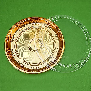 Tamnjvrr 5 Pcs Disposable Pie Carrier with Clear Lid Round Cake Cupcake Container for Pies Cake Slice Candy Pizza Salads Meal Prep (11 Inch)