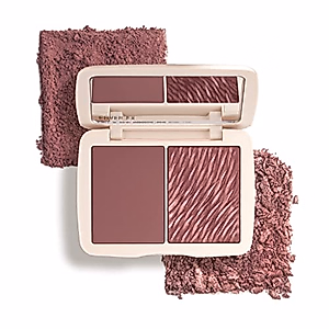 COVER FX Monochromatic Powder Blush Duo - Sweet Mulberry: Rich Berry - Matte + Shimmer Finish - Create Custom, High Impact Color