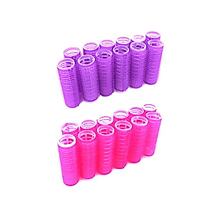 24pc x 3/4" Diameter Self Grip Hair Rollers Pro Salon Hairdressing Curlers Small
