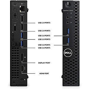 Dell OptiPlex 5050 Micro Form Factor PC Computer, Intel Core i5-7600T, 16GB DDR4, 1TB SSD, Windows 10 Pro (Renewed)