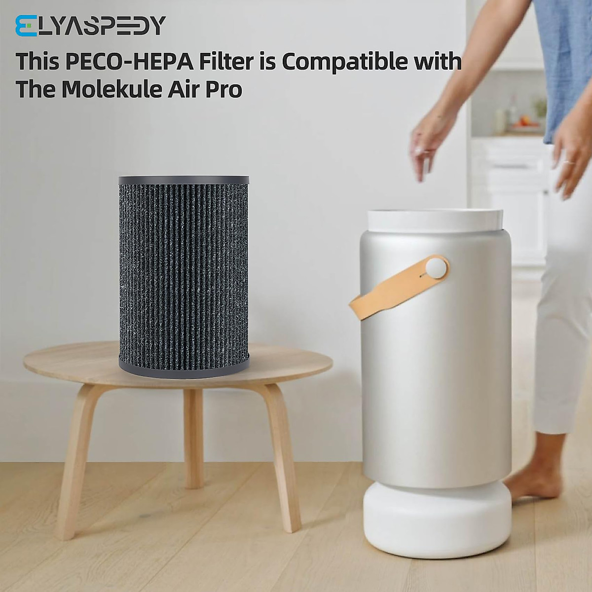 Upgrade Version Air Pro -PECO Filter Compatible with Molekule PECO-HEPA Tri-Power Filter Air Pro | Air Purifier Replacement Filters for Dust VOCs Odor PM2.5 Smoke for Clean Air